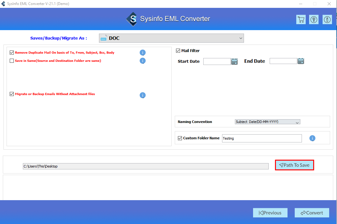 How to convert EML to Doc - Open EML File in MS Word