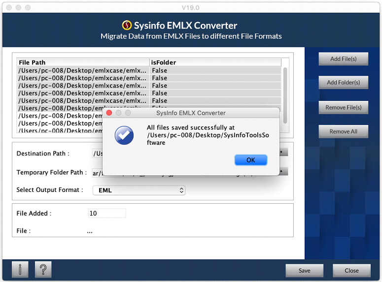 Mac EMLX File Converter import EMLX into PST, PDF, MBOX etc